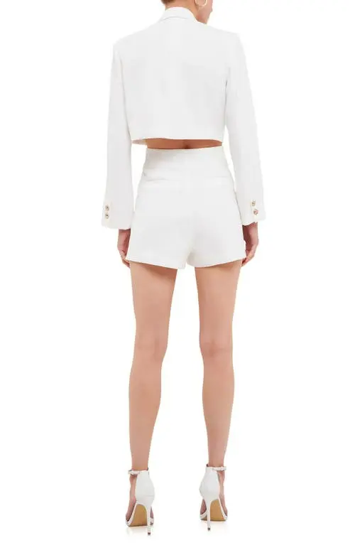 Endless Rose Cutout Romper - Ivory