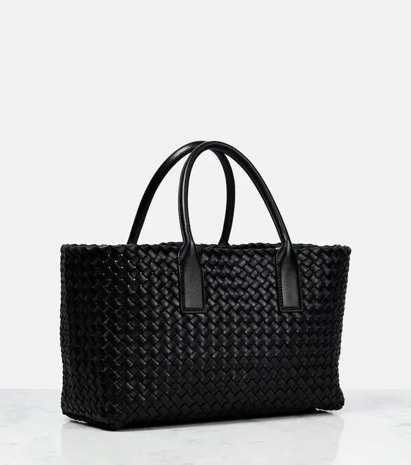 Bottega Veneta Cabat Small Leather Tote - Black