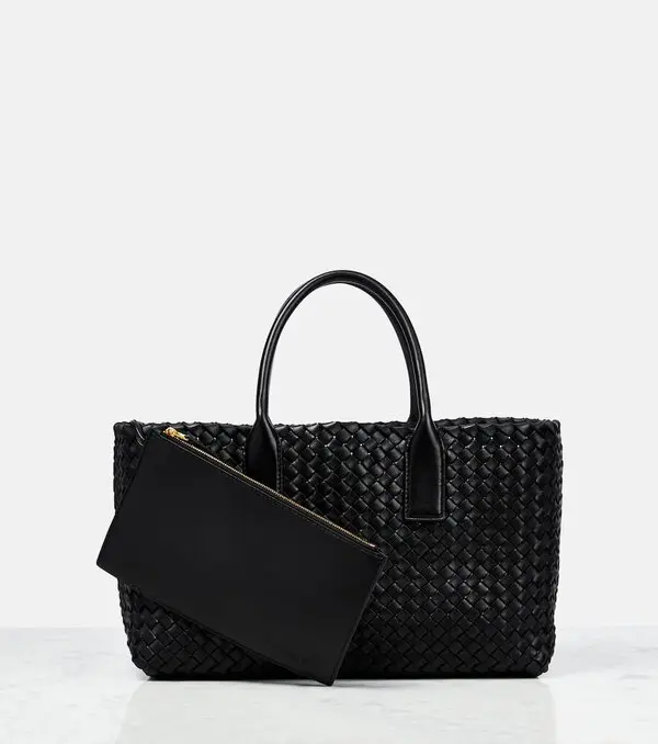 Bottega Veneta Cabat Small Leather Tote - Black