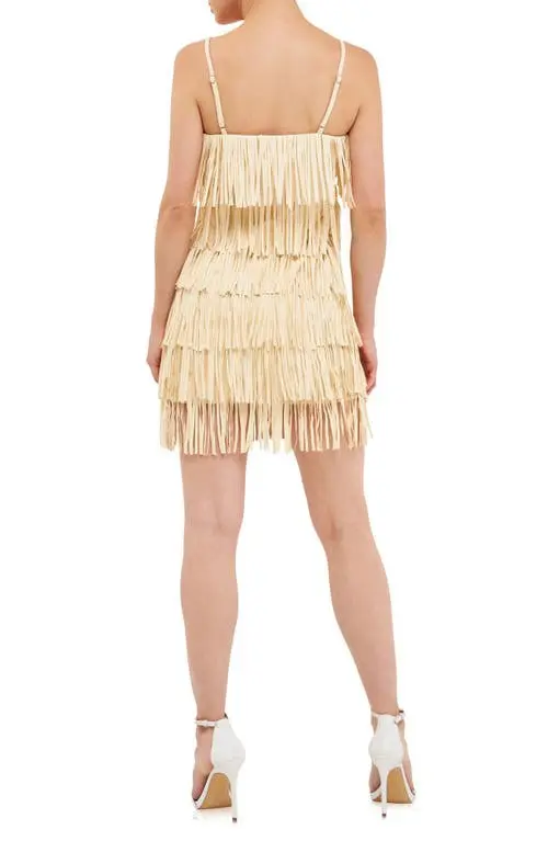 Endless Rose Fringe Faux Suede Mini Dress
