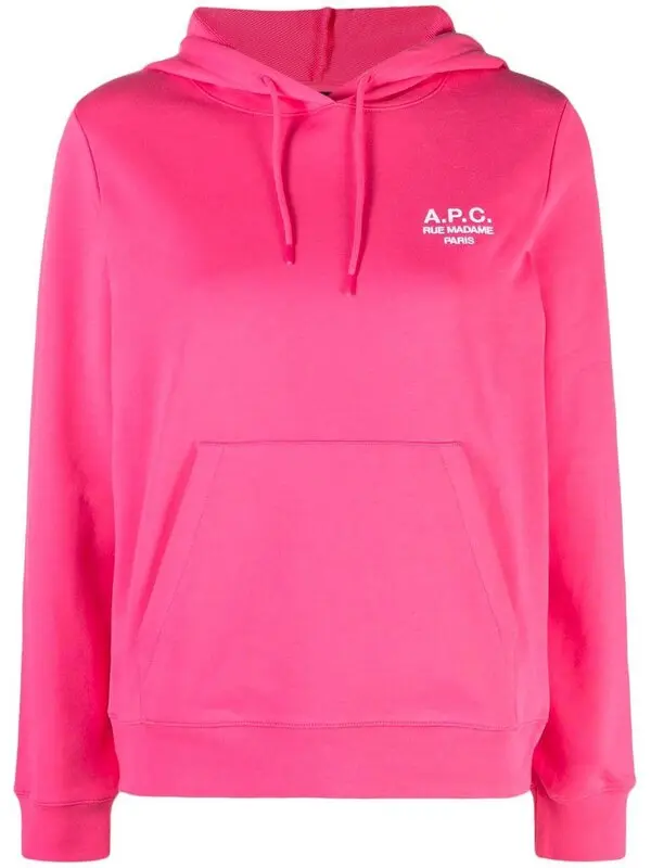 A.p.c. Manuela Drawstring Hoodie - Pink