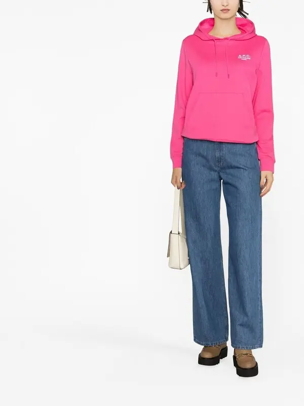 A.p.c. Manuela Drawstring Hoodie - Pink