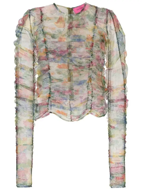 Viktor & Rolf Sheer Floral Print Blouse