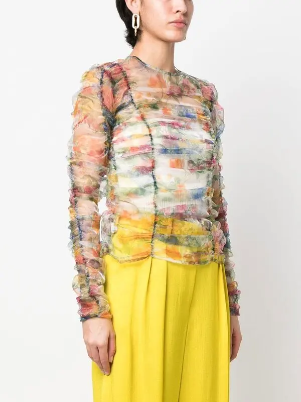 Viktor & Rolf Sheer Floral Print Blouse