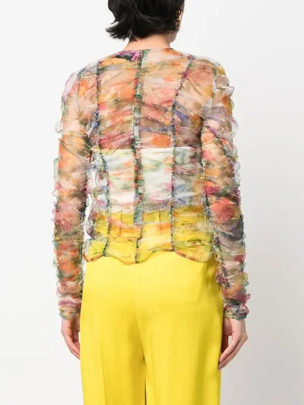 Viktor & Rolf Sheer Floral Print Blouse