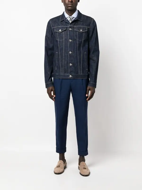 Brunello Cucinelli Tailored Cropped Trousers - Blue