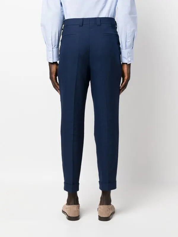 Brunello Cucinelli Tailored Cropped Trousers - Blue