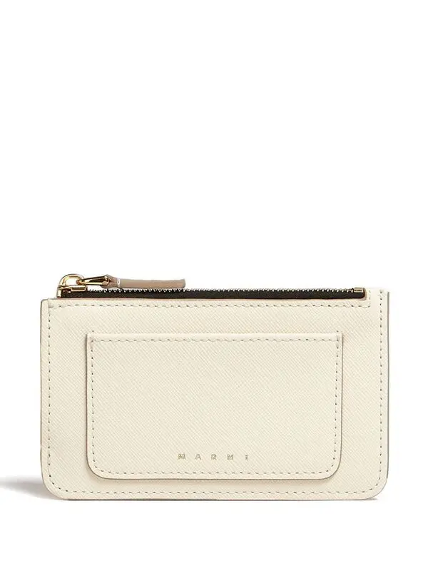 Marni Logo-print Leather Card Case - White