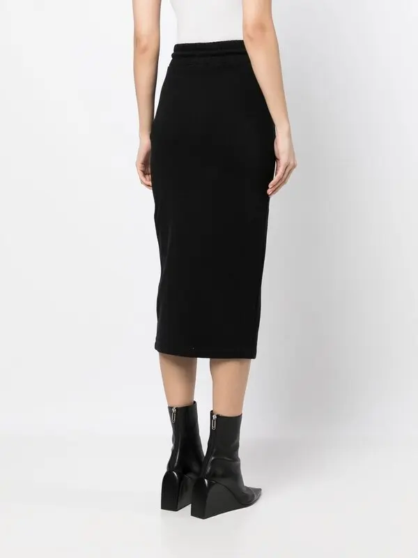 Off-White Drawstring Pencil Skirt