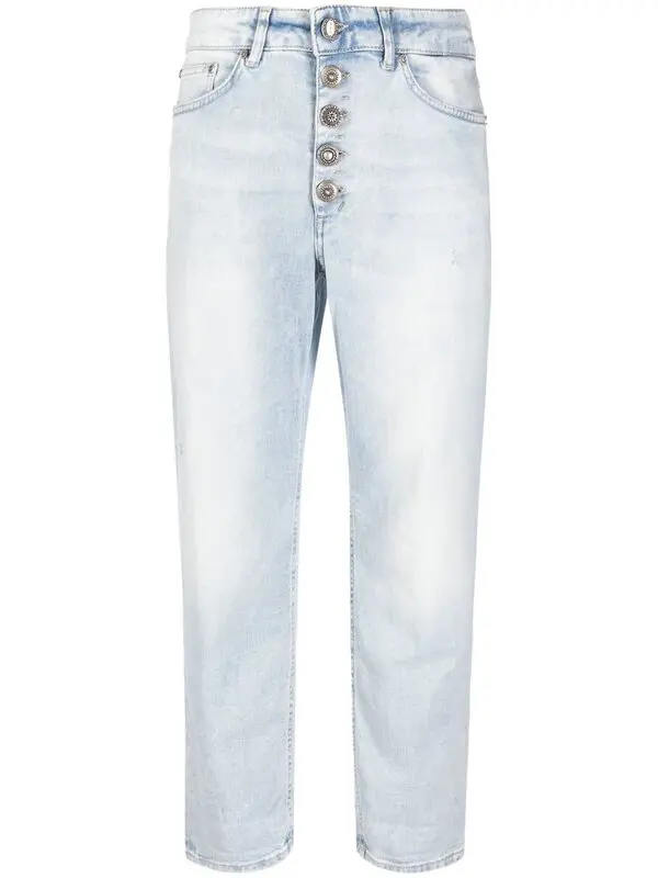 DONDUP Mid-rise Cropped Jeans - Blue