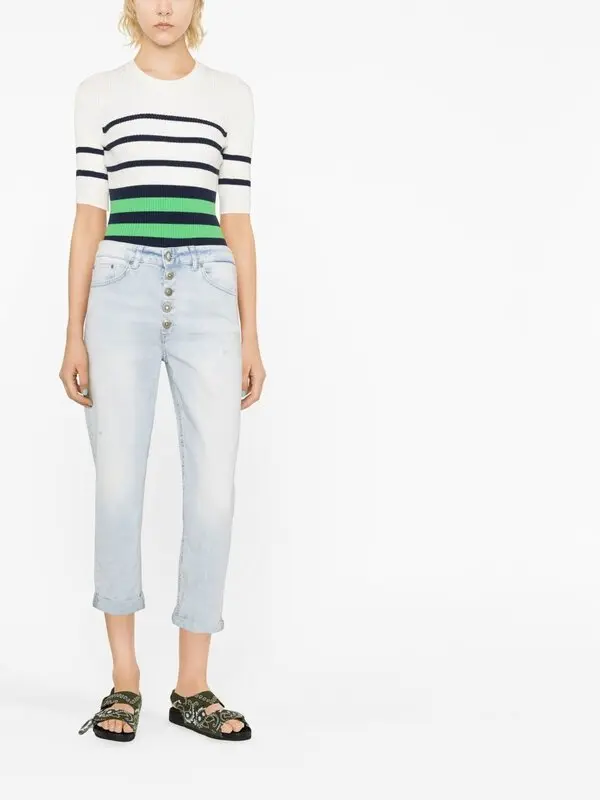 DONDUP Mid-rise Cropped Jeans - Blue