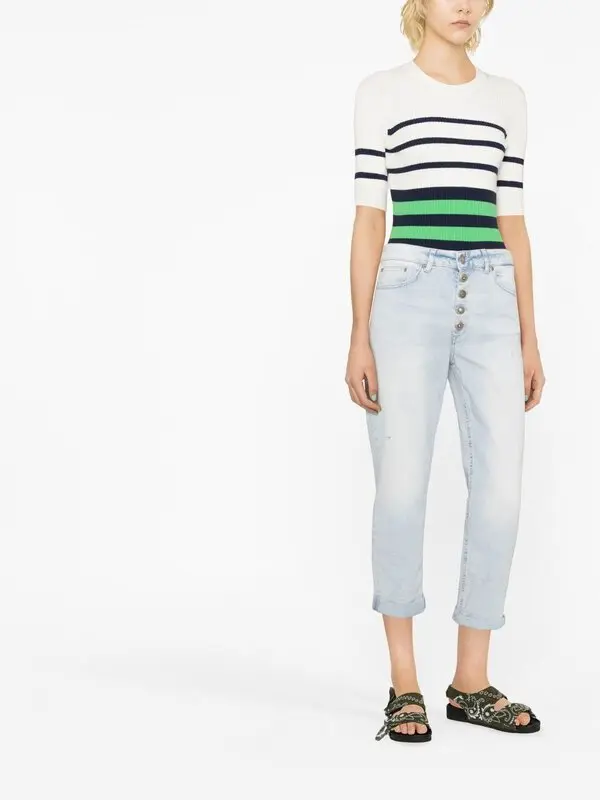 DONDUP Mid-rise Cropped Jeans - Blue