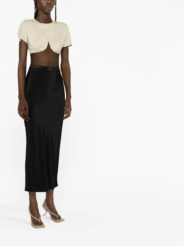 Christopher Esber Loophole Cut-out Midi Skirt - Black