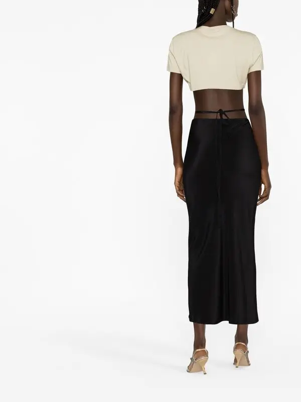 Christopher Esber Loophole Cut-out Midi Skirt - Black