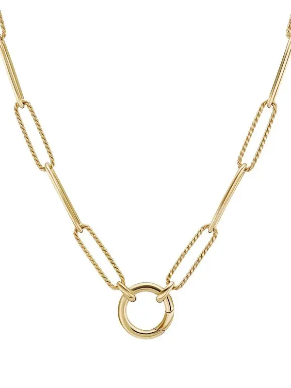 David Yurman 18kt Yellow Dy Madison Elongated Chain Necklace - Gold