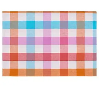 VALERIE PARR HILL Cabana Plaid Gingham Check Placemat, Set Of 6 B Y Valerie - One-color