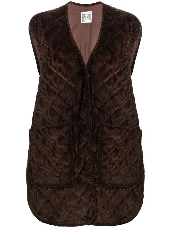 TOTEME Quilted Corduroy Vest