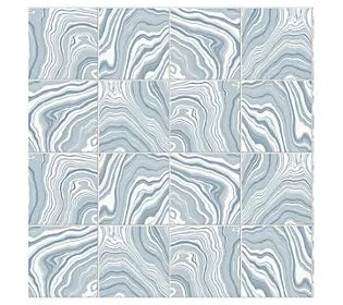 LILLIAN AUGUST Marbled Faux-tile Peel-and-stick Wallpaper - One-color