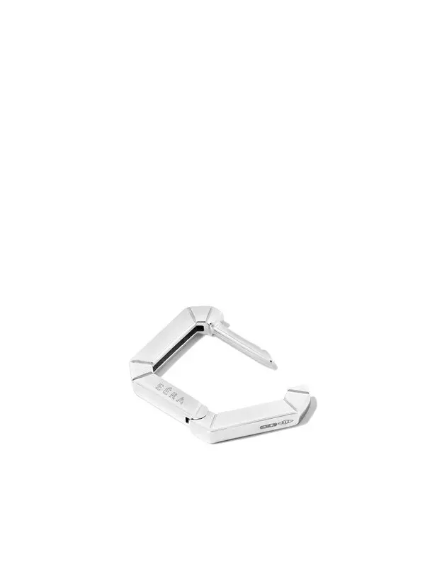 EERA 18kt White Gold Mini Square Hoop Earring