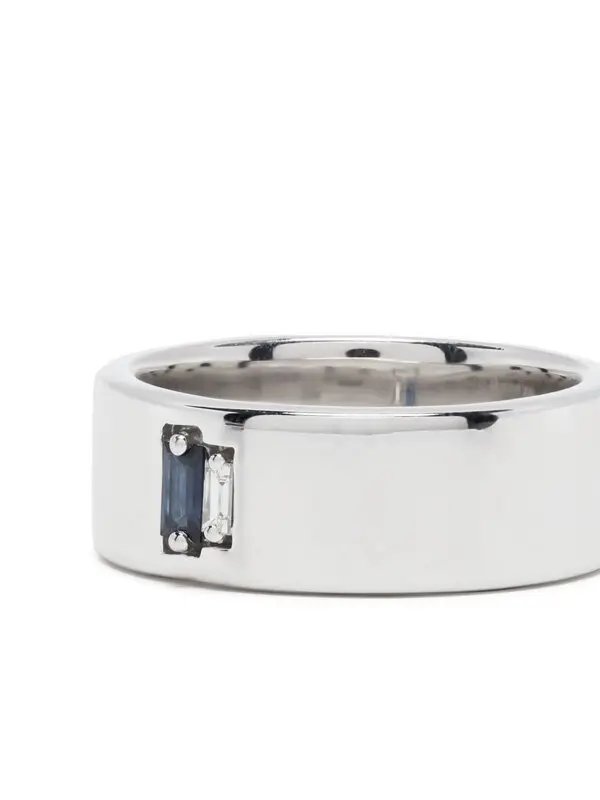 SUZANNE KALAN 18kt White Gold Diamond And Sapphire Ring