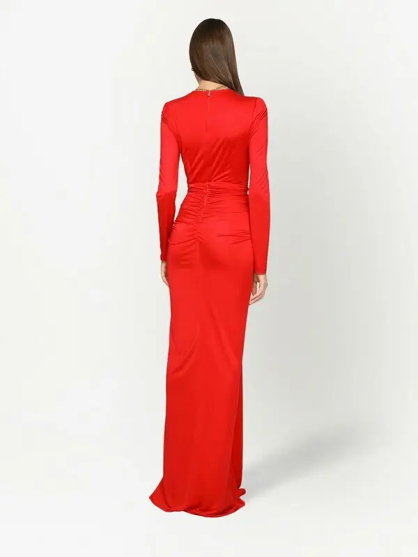 Dolce & Gabbana Draped-detail Organzine Evening Gown