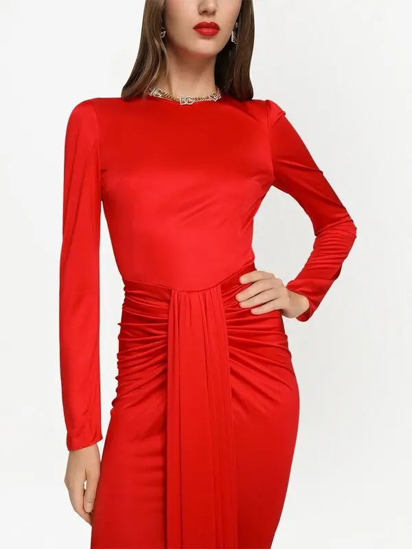 Dolce & Gabbana Draped-detail Organzine Evening Gown