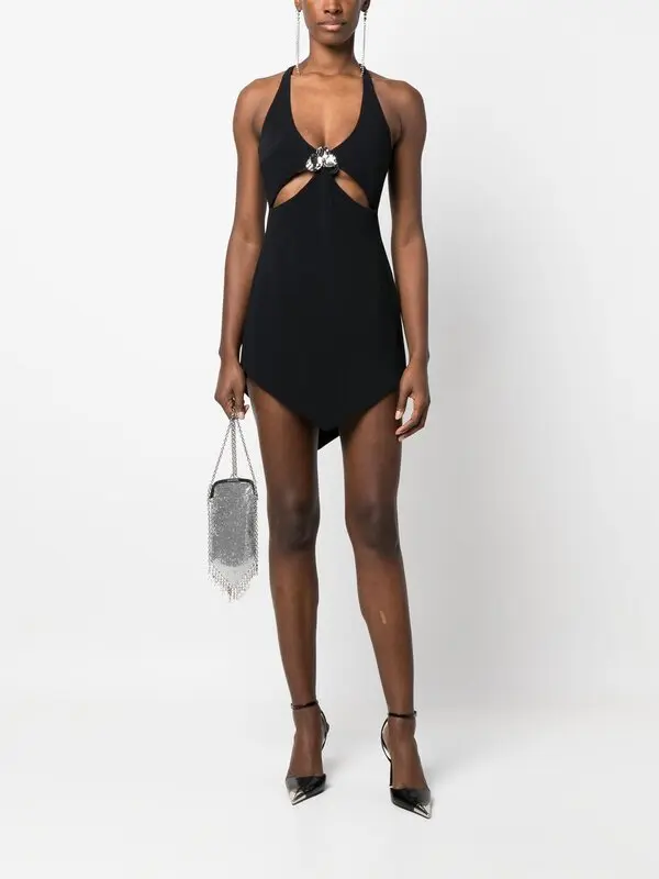 David Koma Flower Appliqué Mini Dress