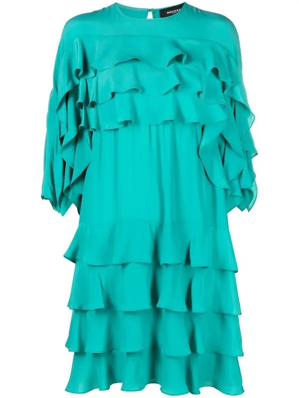 slim fit dress slacks Roxana Dress Green Guipure