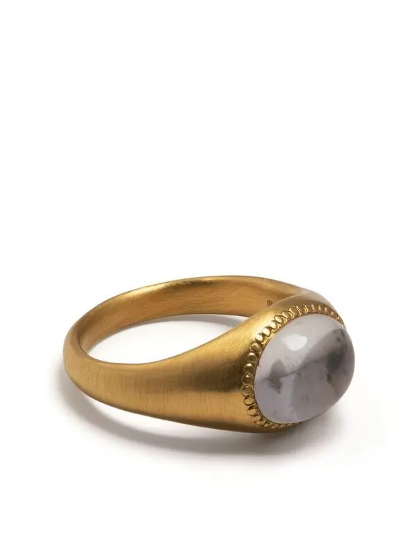 PROUNIS 22kt Yellow Roz Moonstone Ring