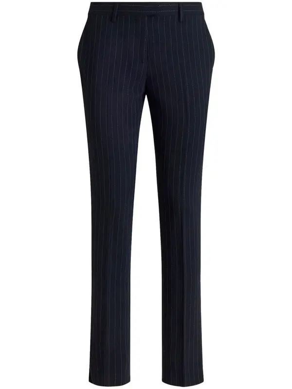 Etro Pinstripe Tailored Trousers - Black