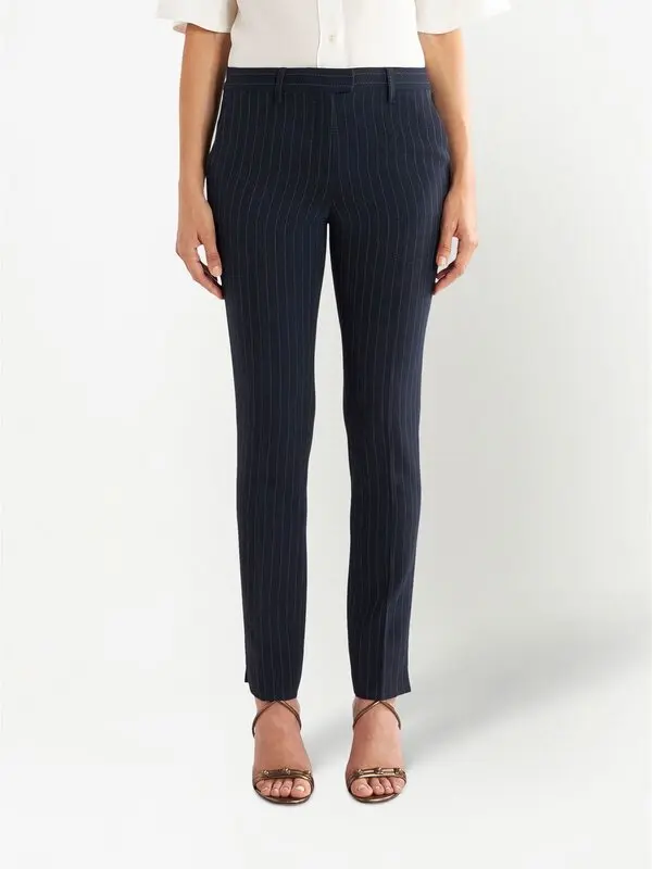Etro Pinstripe Tailored Trousers - Black