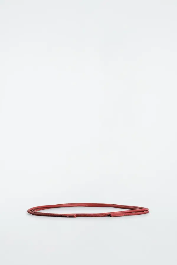 Cos Leather Rope Belt - Red