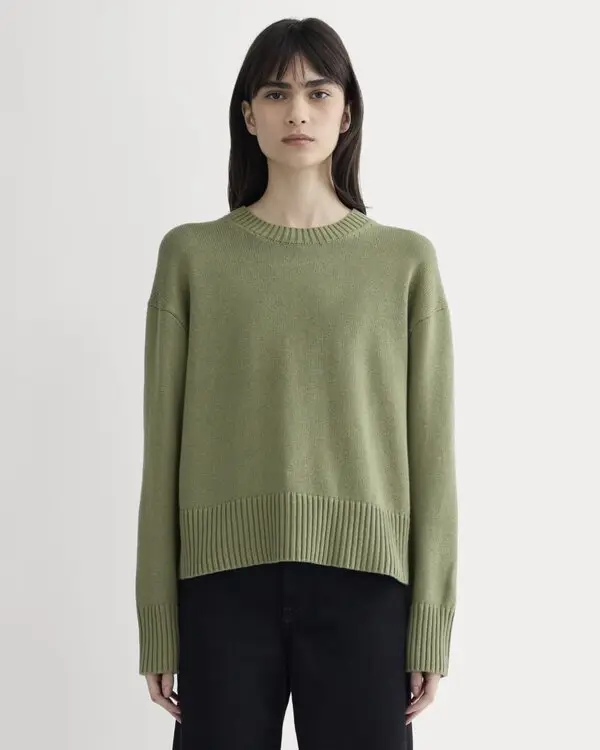 Everlane Boxy Cotton Sweater - Sagebrush
