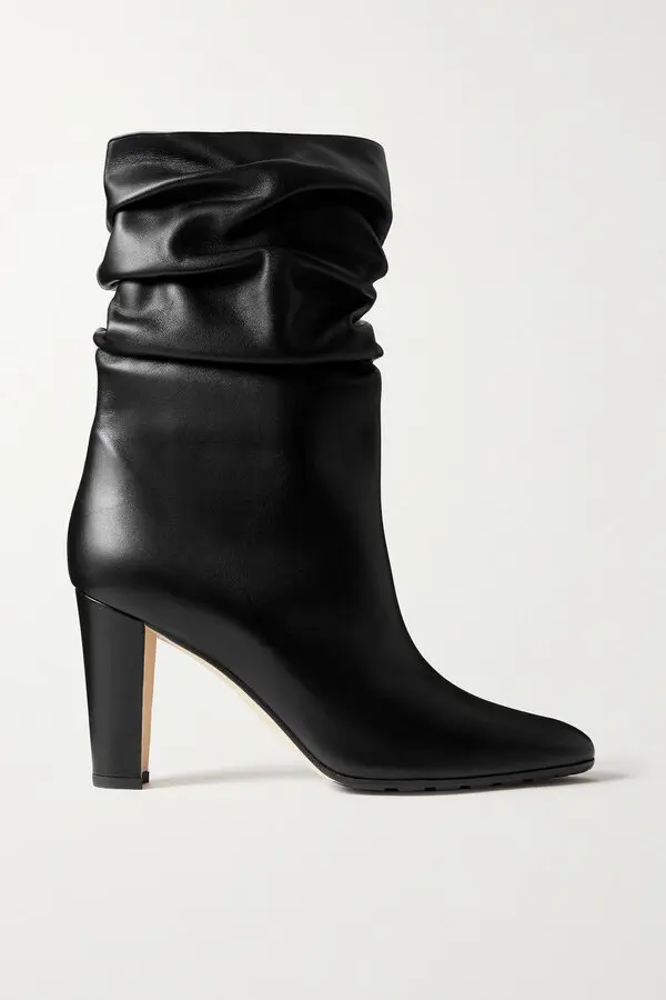 Manolo Blahnik Calasso 90 Leather Ankle Boots