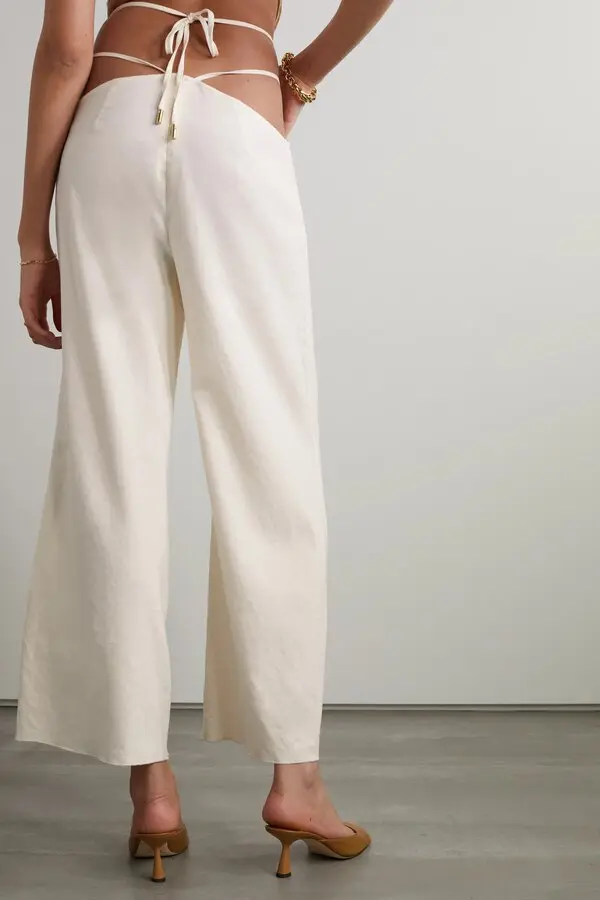 Cult Gaia Tessa Linen-blend Wide-leg Pants