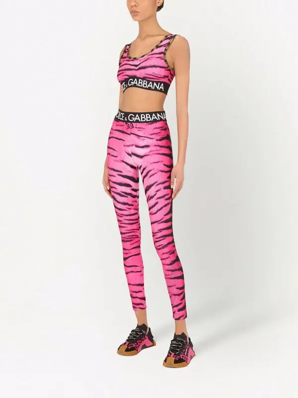 Dolce & Gabbana Zebra-Print Sleeveless Tank Top In Pink - 40% Off