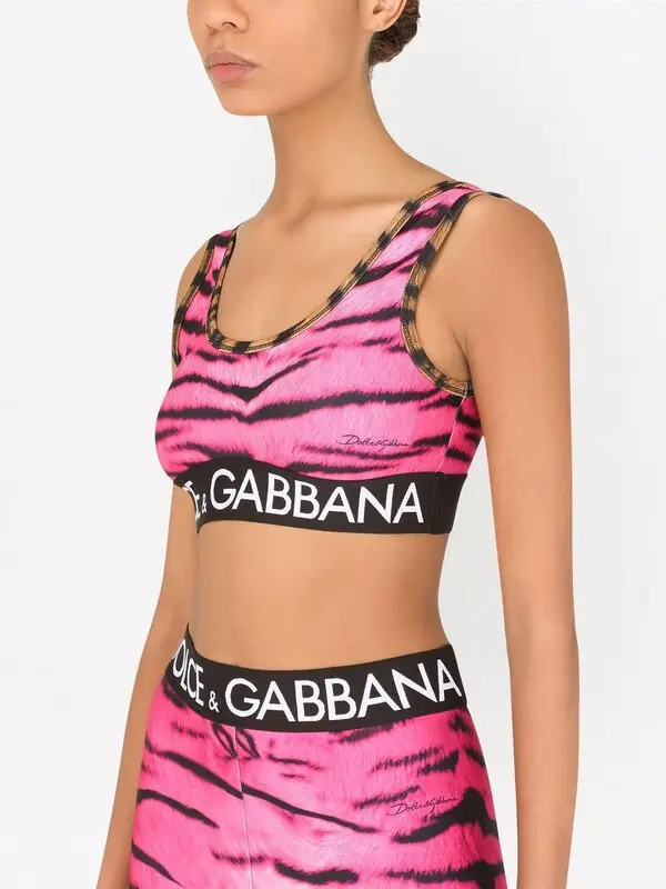 【DOLCE&GABBANA】ゼブラ柄 キャミソール トップス ギャル 派手 夏 Dolce & Gabbana Zebra-Print Sleeveless Tank Top In Pink - 40% Off