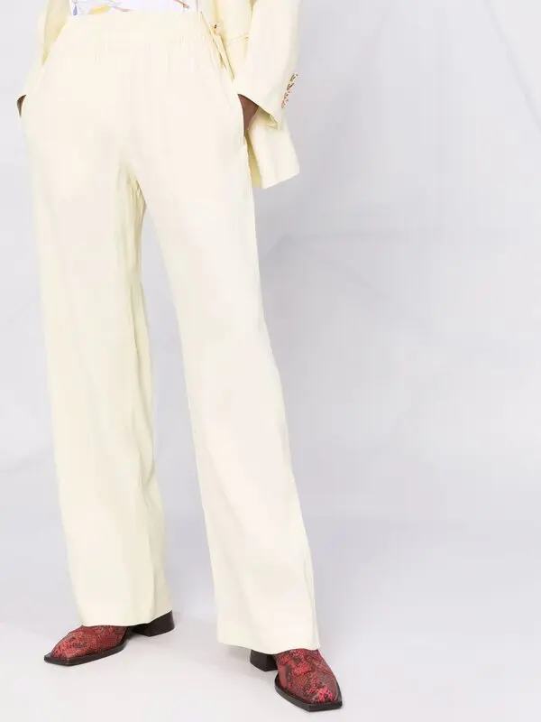 GOLDEN GOOSE Brittany Wide-leg Trousers - Yellow