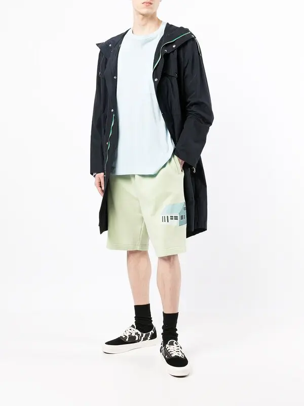 Undercover House Print Wide-leg Shorts