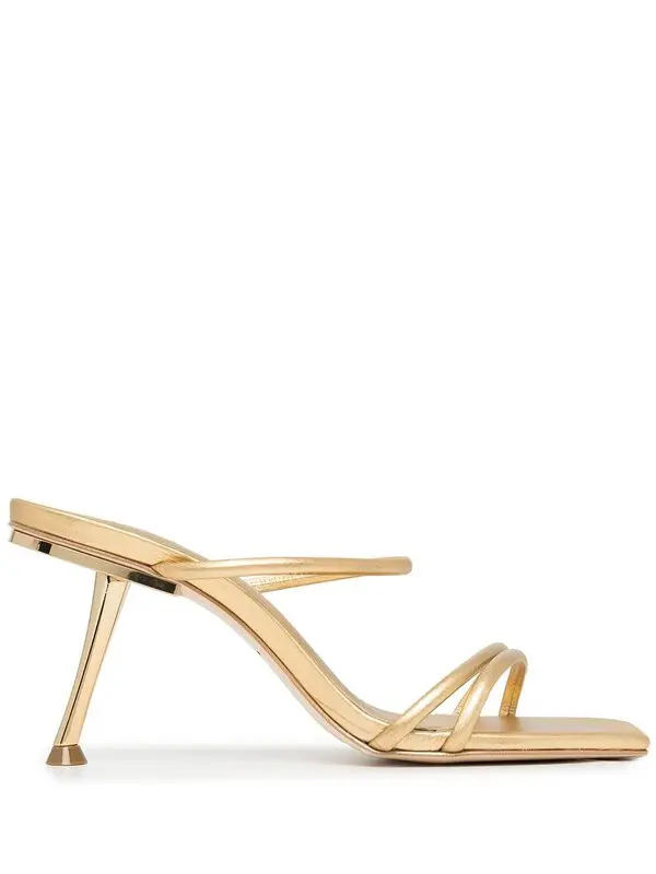 Cult Gaia Lydia Metallic Leather Open-toe Sandals