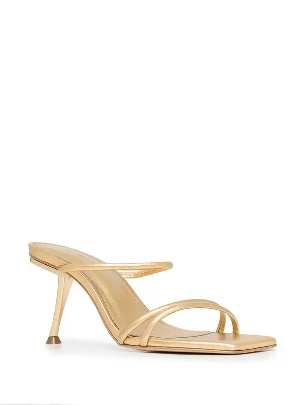 Cult Gaia Lydia Metallic Leather Open-toe Sandals