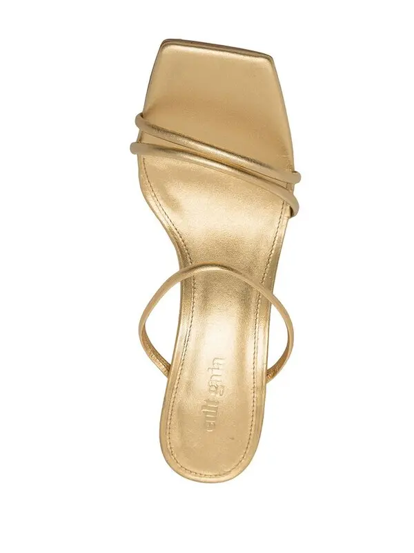 Cult Gaia Lydia Metallic Leather Open-toe Sandals
