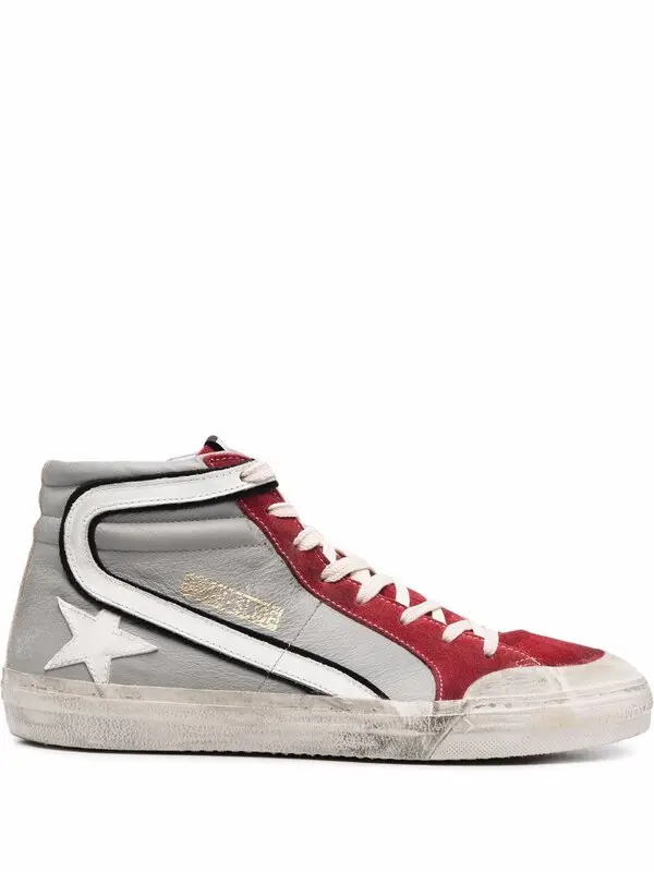 Golden Goose Slide High-top Sneakers - Grey