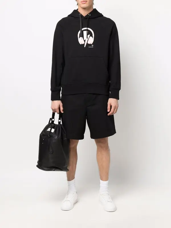 Neil Barrett D.j. Bolt Printed Hoodie