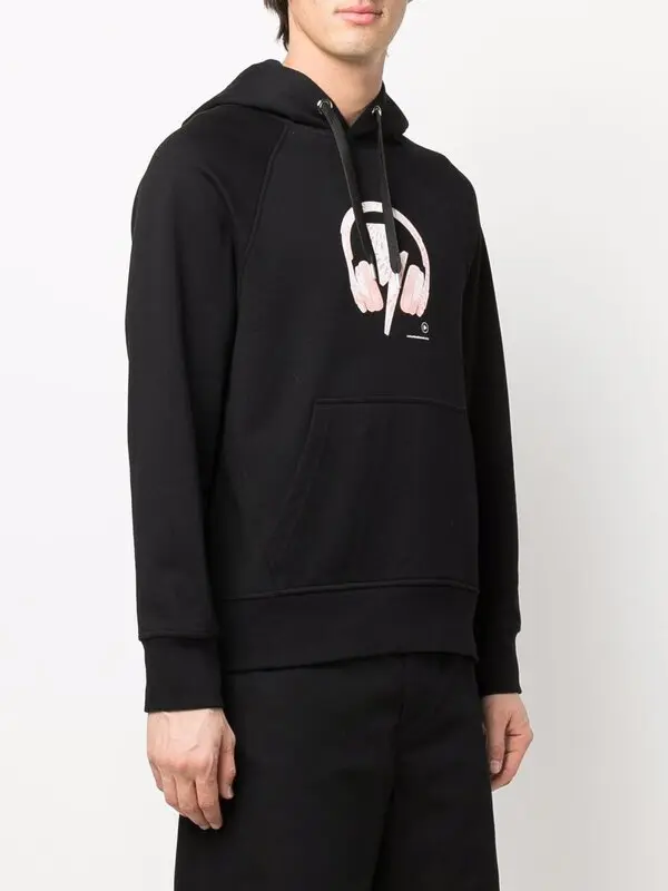 Neil Barrett D.j. Bolt Printed Hoodie