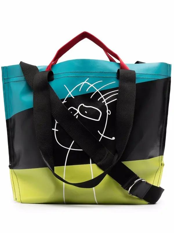 Plan C Pili And Bianca Colour-block Tote Bag