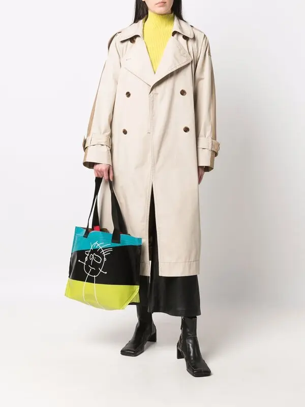 Plan C Pili And Bianca Colour-block Tote Bag