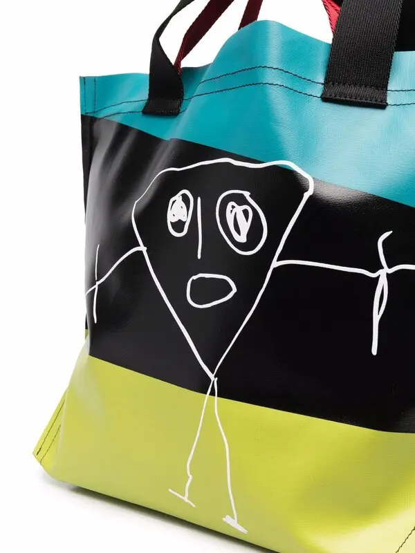 Plan C Pili And Bianca Colour-block Tote Bag