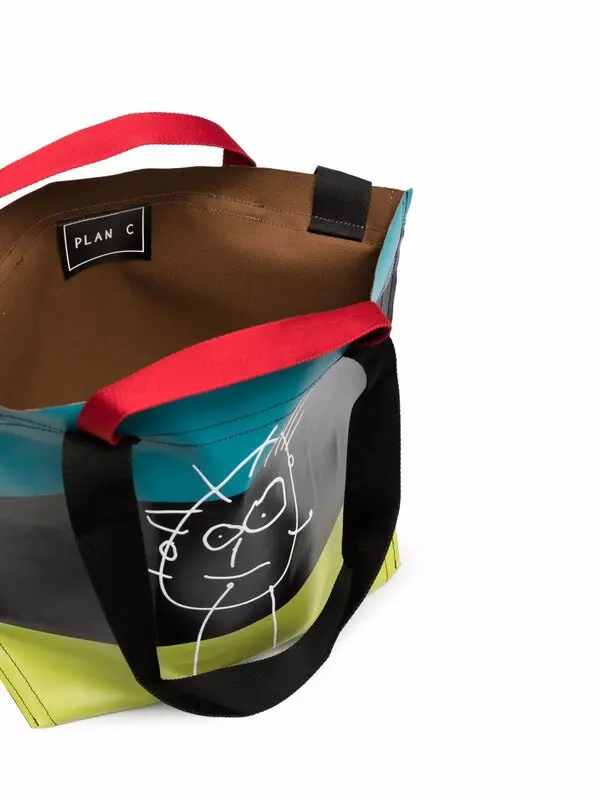 Plan C Pili And Bianca Colour-block Tote Bag