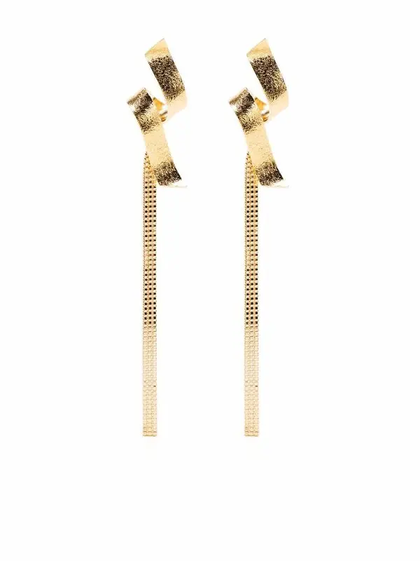 WOUTERS & HENDRIX Swirl Chain-link Earrings - Gold